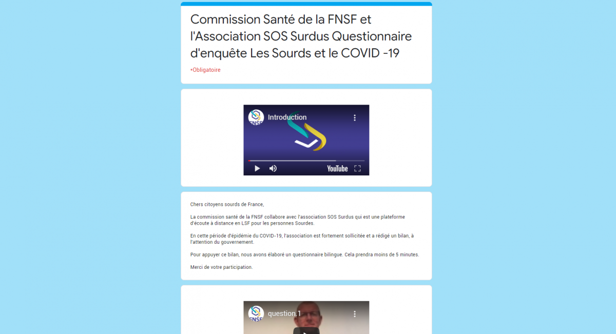 Enquête FNSF ET SURDUS - SFSLS